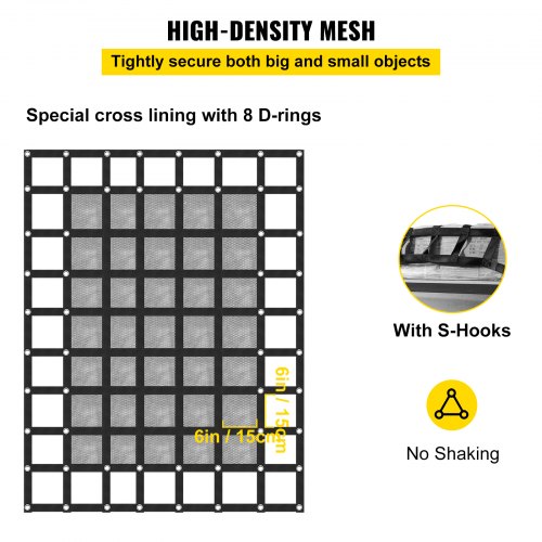 Safety Web Cargo Net with Mesh | VEVOR US