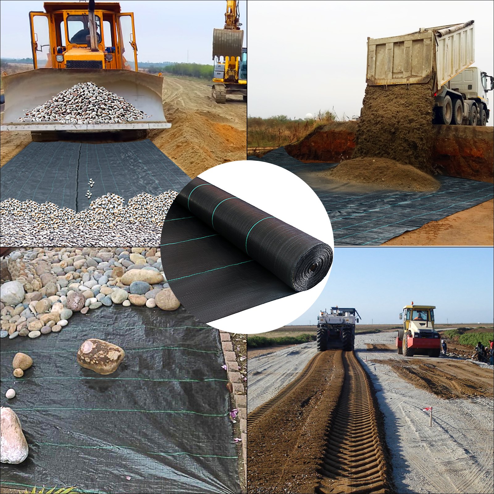 VEVOR 13x108' Geotextile Fabric Driveway Fabric Stabilization ...