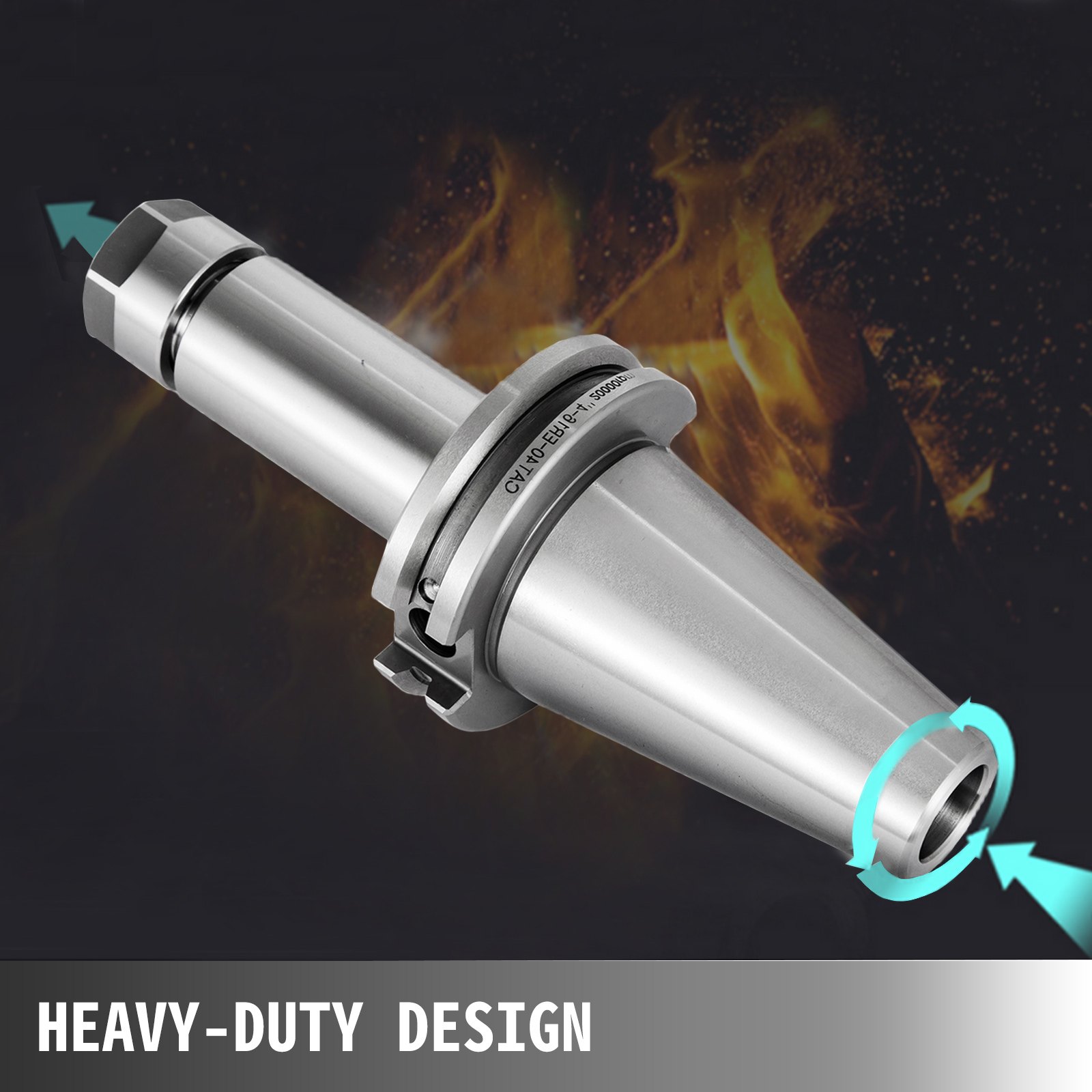 VEVOR 4Pcs CAT40 Tool Holder ER16 Collet Chuck Set length 100mm Chuck Tool Holder Set Mill ...