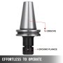 VEVOR 8Pcs CAT40 Tool Holder ER16 Collet Chuck Set length 70mm Chuck Tool Holder Set Mill Holder ...