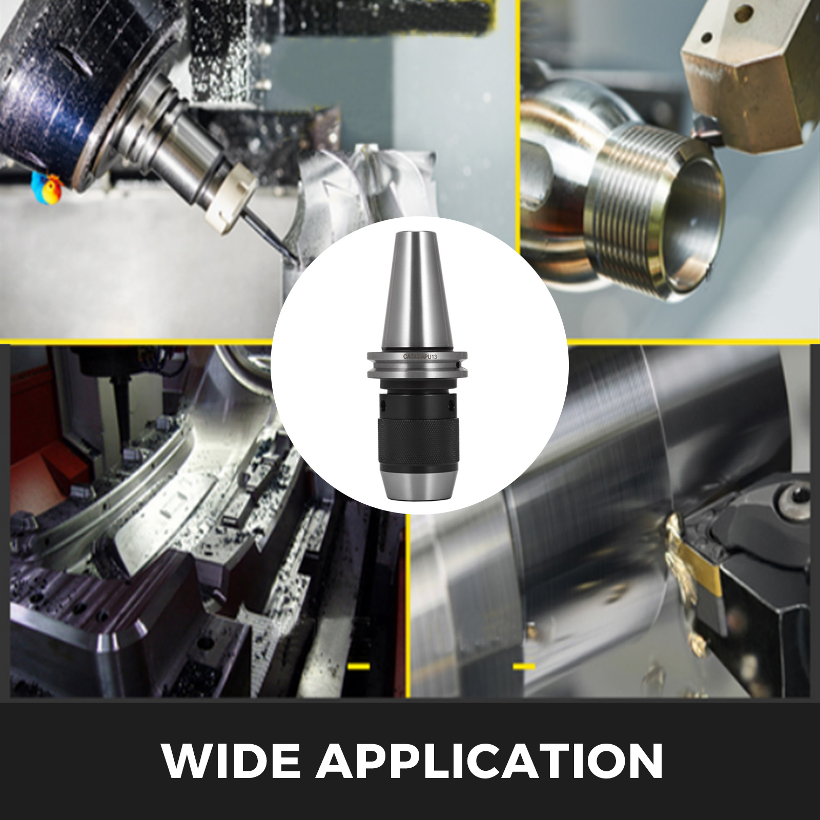 Er11 Collet Set Happybuy Integrated CAT40 Collet Chuck, Keyless Drill Chuck Vevor Lathe