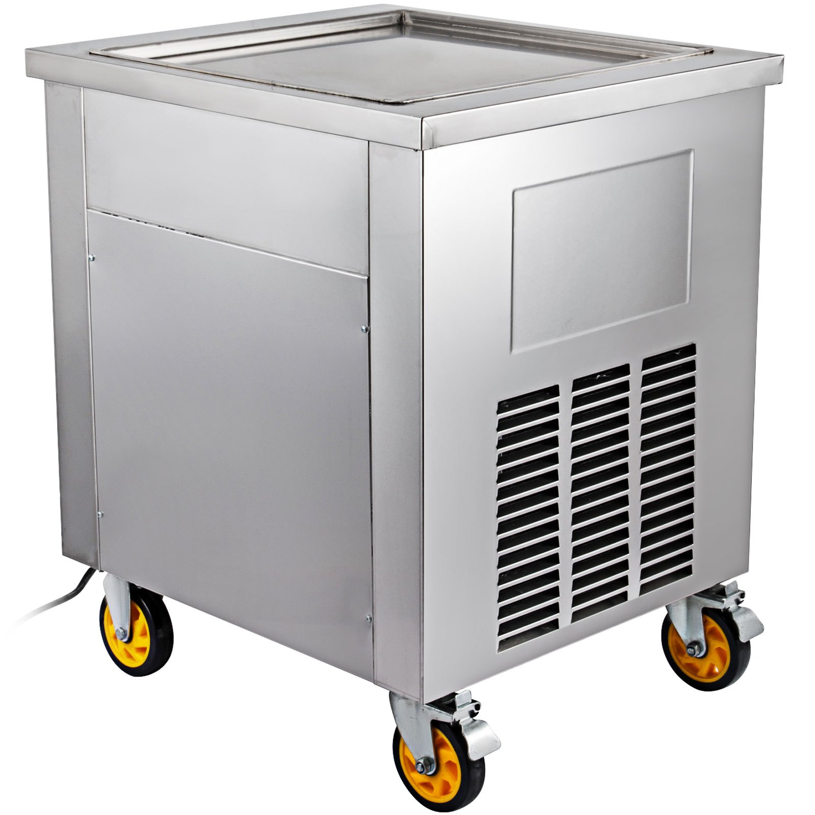 VEVOR Commercial Rolled Ice Cream Machine, 1350W Stir-Fried Yogurt ...