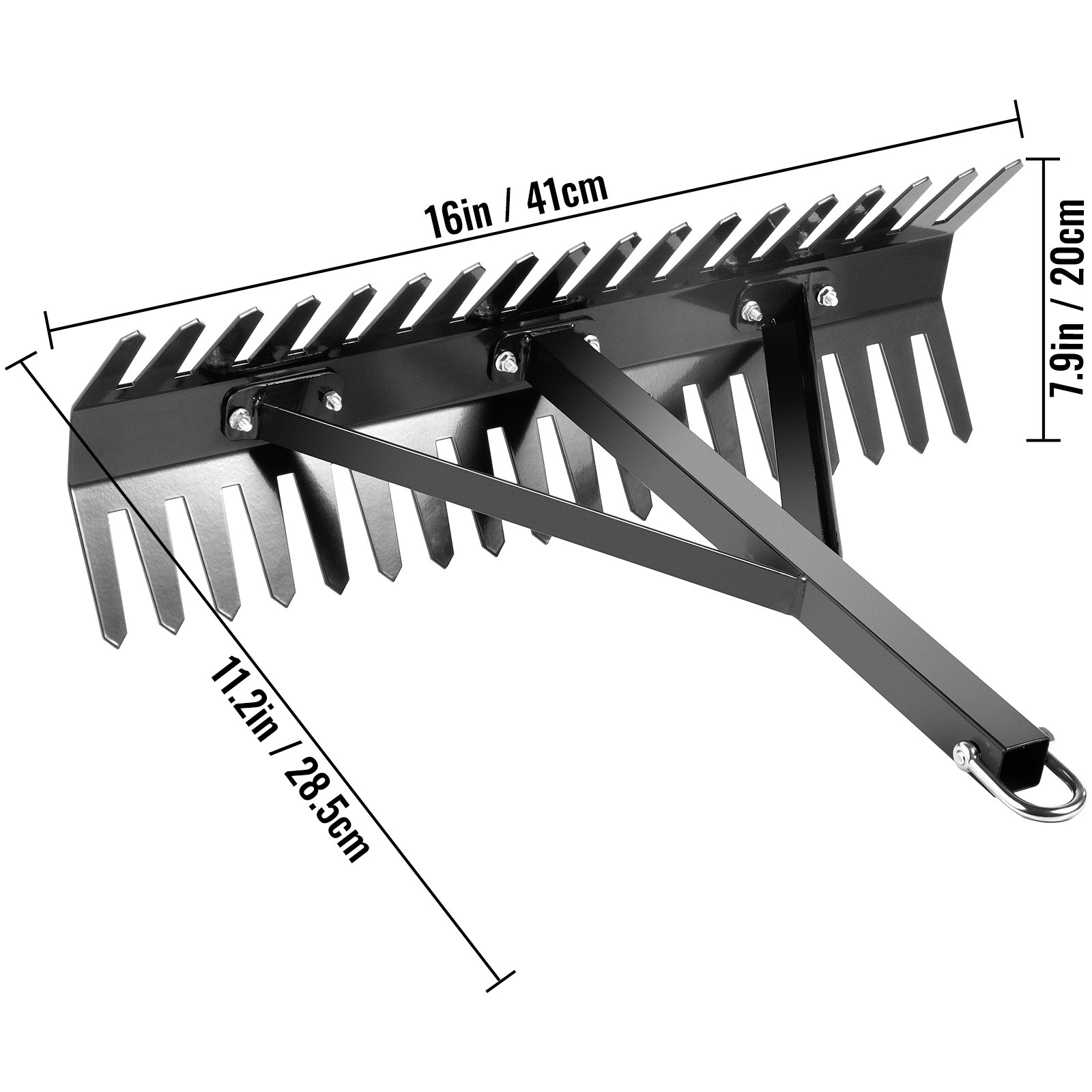 VEVOR Pond Rake, 16 inch Aquatic Weed Rake, Double Sided Lake Weed ...