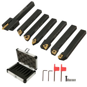 VEVOR Indexable Carbide Tools 1/4" Industrial Lathe Tools 7Pcs/Set ...