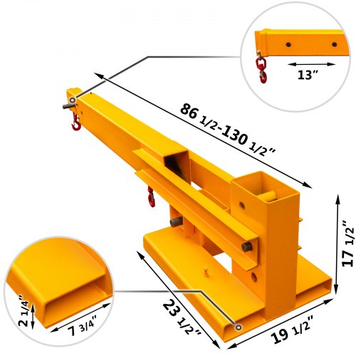 VEVOR Forklift Mobile Crane 6000lbs/3T Capacity, Forklift Crane ...