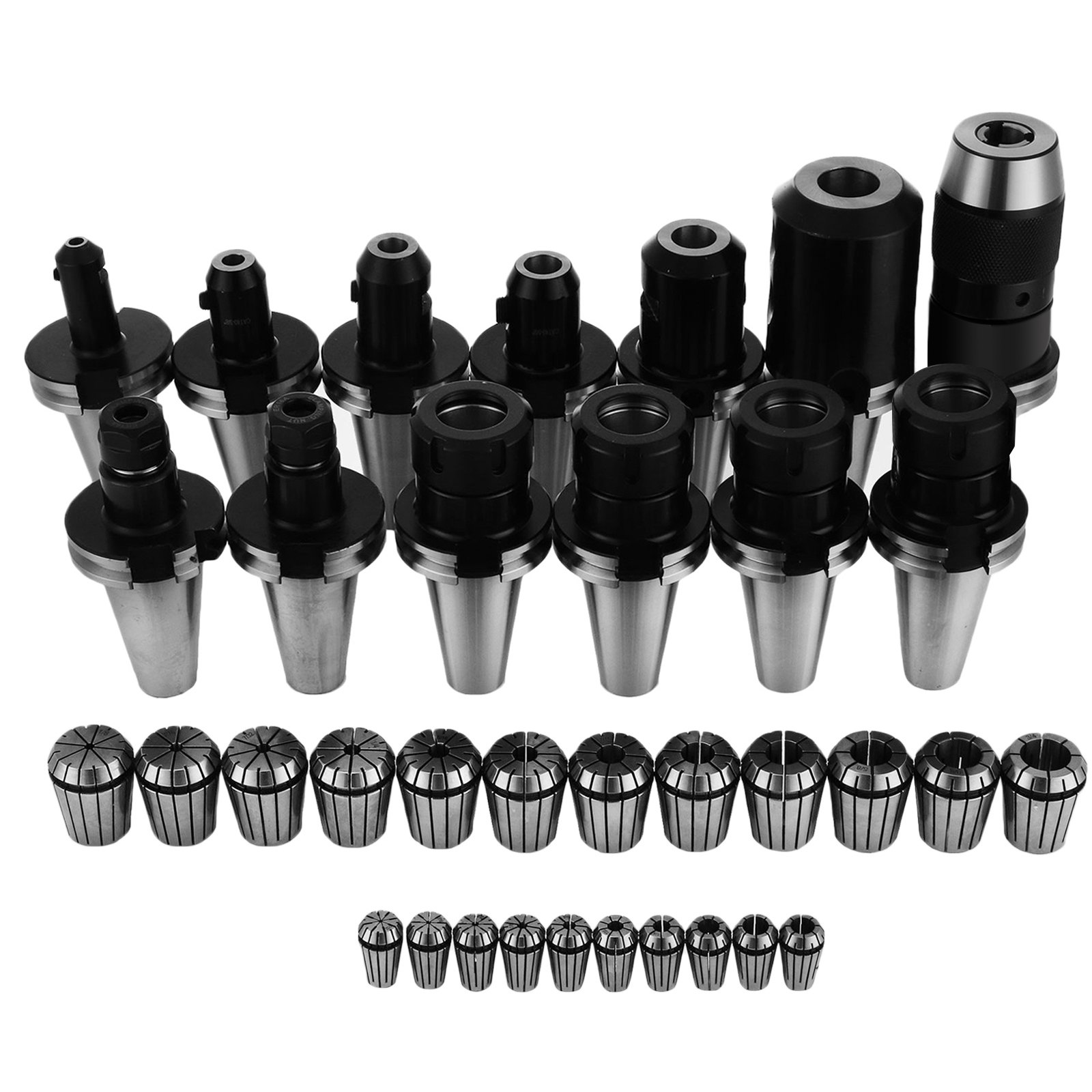 VEVOR Collet Set, CAT40 ER32 ER16, Spring Steel Chuck Collet Kit, 13pcs ...