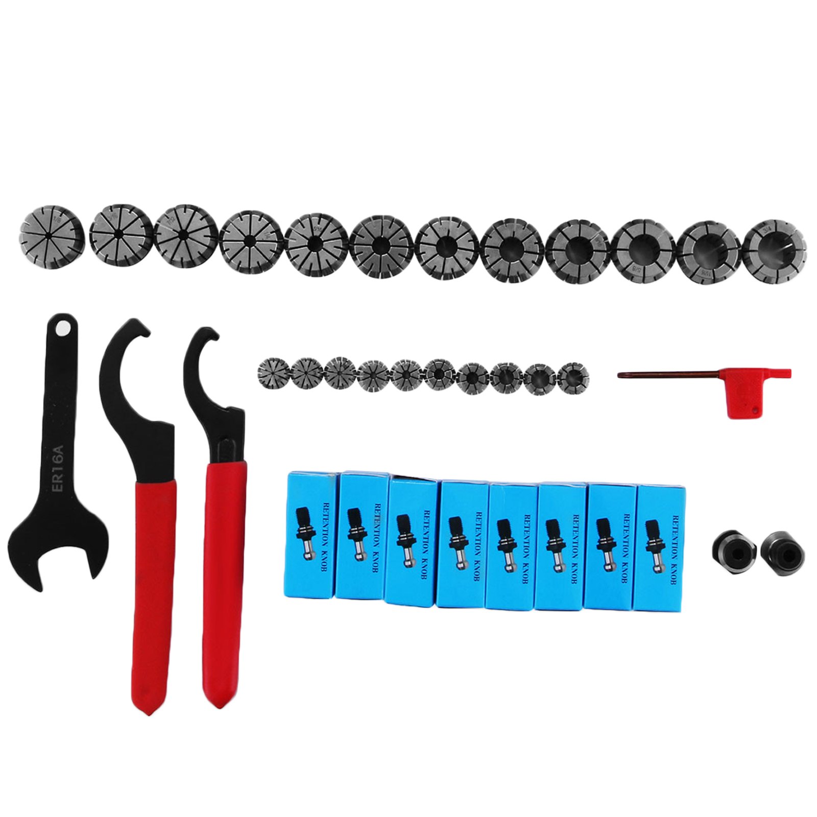 VEVOR Collet Set CAT40 ER32 CAT40 ER16 Spring Steel Collet Chuck ...