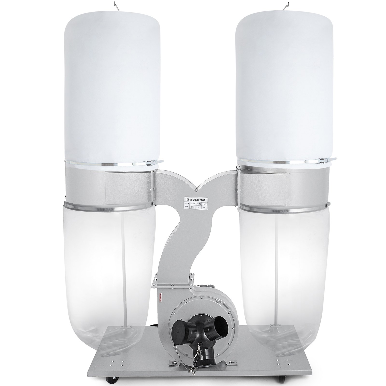 VEVOR 3HP Dust Collector with 2800 CFM Air Flow Bag Dust Collector 110V ...