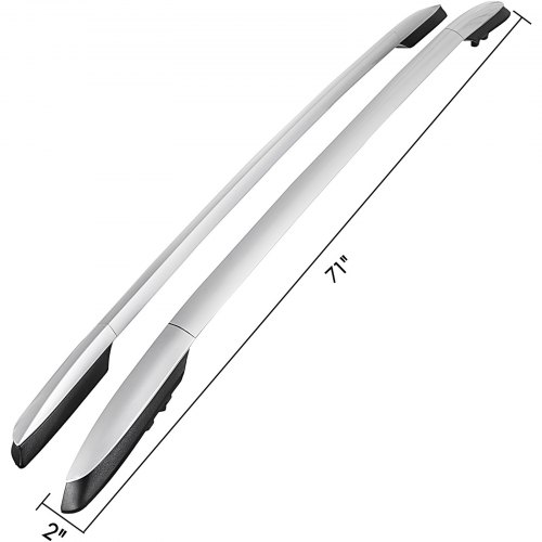2013-2018 Silver Aluminum OE Style Roof Rack Rail Bar Pair Fits Toyota ...