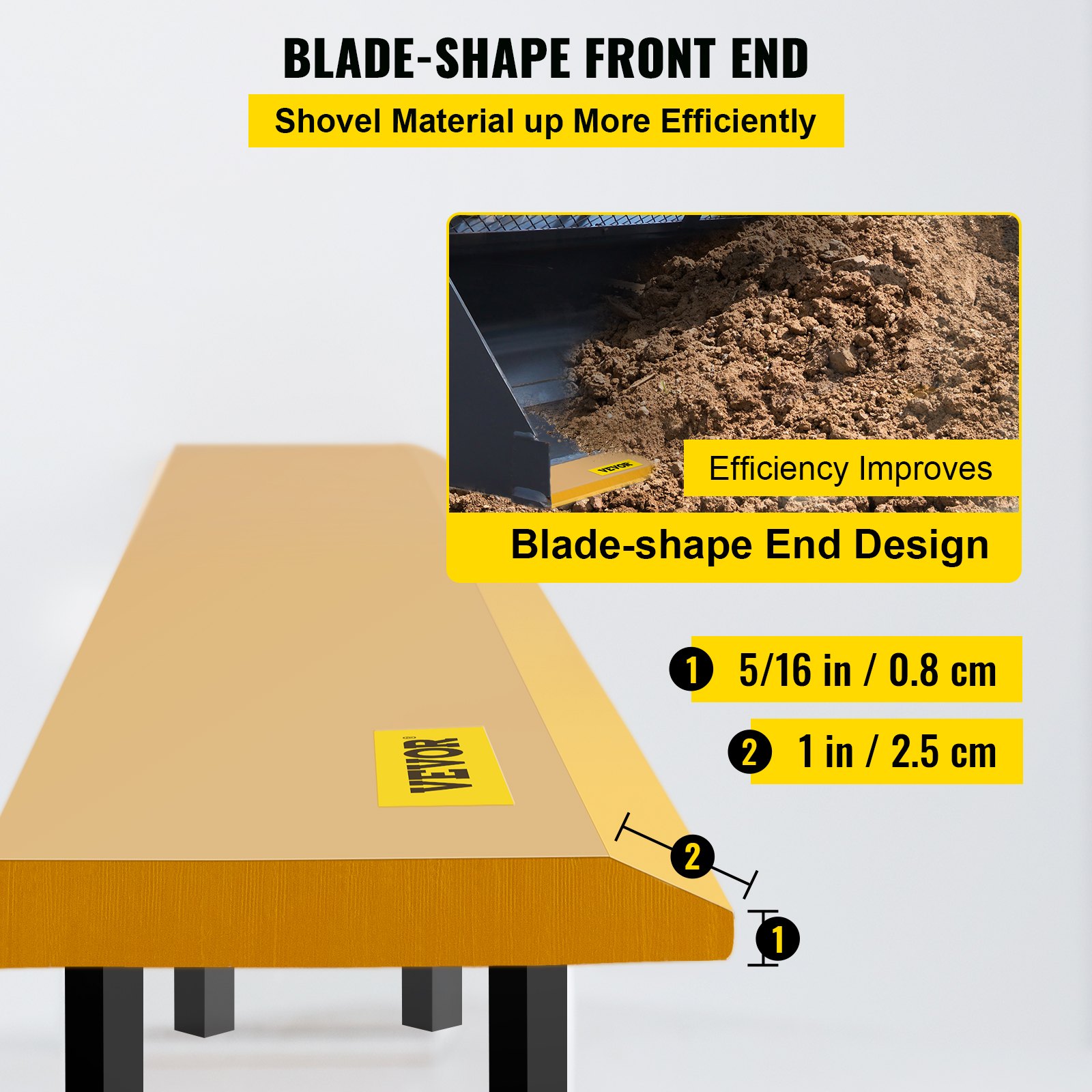 VEVOR Bucket Cutting Edge, 84x6x3/4" Bucket Edge, Weld-on and Bolt-on ...