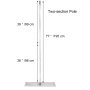 VEVOR Lawn Leveler Tool 17 x 10 in, Lawn Leveling Rake with 77 in Long ...