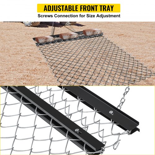 Vevor Drag Harrow Atv Lawn Rake 4 X 5 Ft Chain Field Drag For Landscape ...