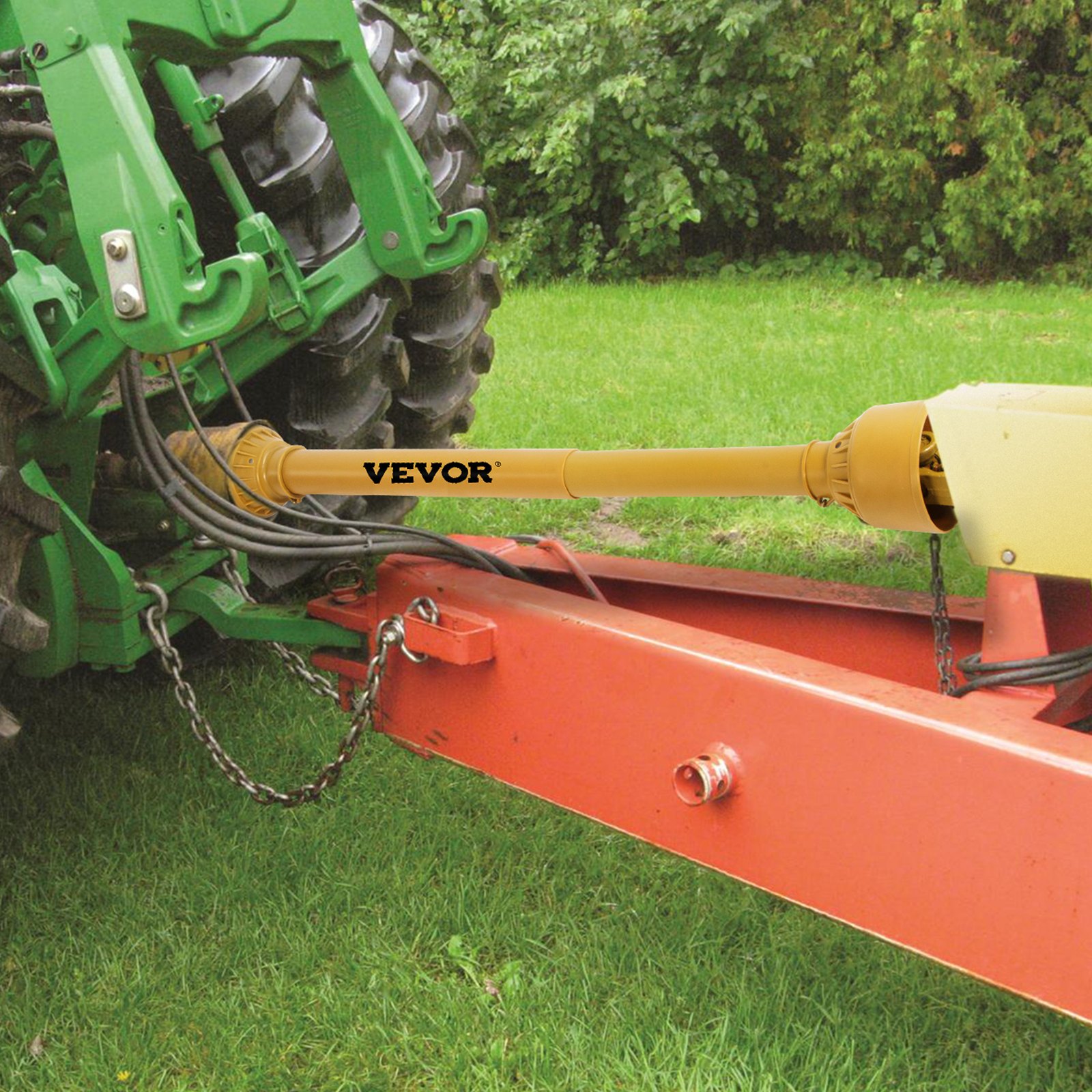 VEVOR PTO Shaft, 1-3/8” PTO Drive Shaft, 6 Spline Tractor and Implement ...