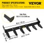VEVOR Bucket Tooth Bar 60'' Inside Bucket Width Tractor Bucket Teeth 9. ...
