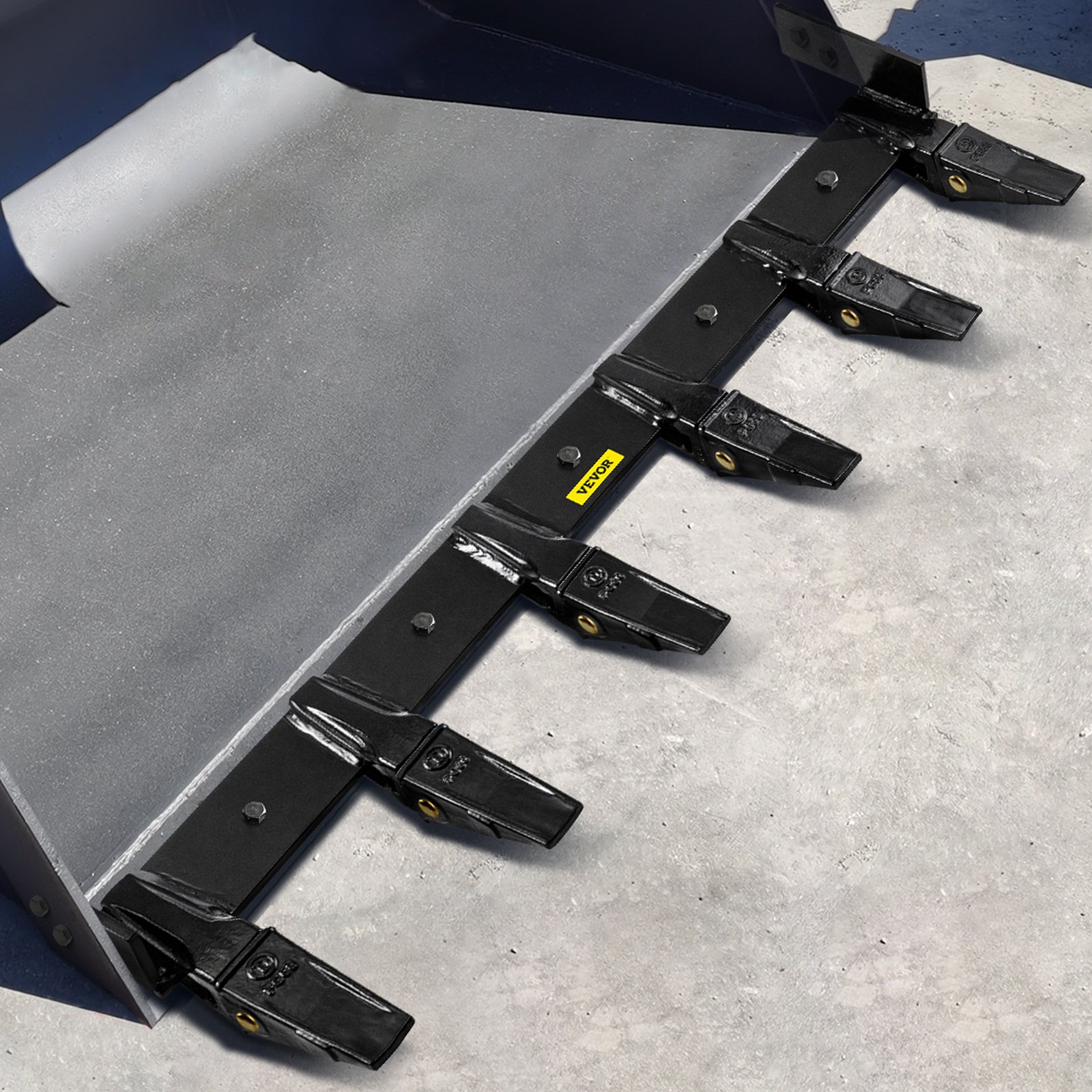 VEVOR Bucket Tooth Bar 60'' Inside Bucket Width Tractor Bucket Teeth 9. ...