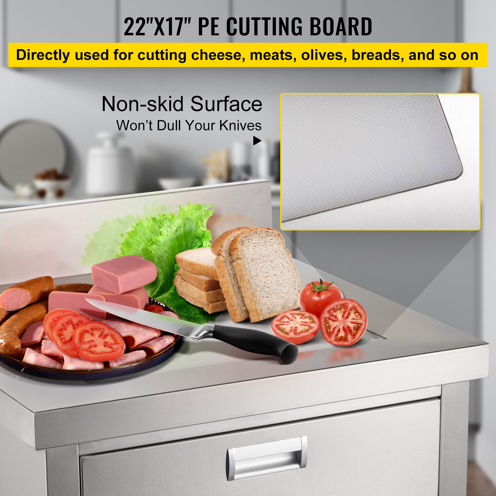 VEVOR Commercial Food Prep Worktable 24x30 in Stainless Steel Table ...