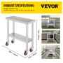 12" X 30" Kitchen Work Table With Wheels Commercial Kitchen Restaurant ...