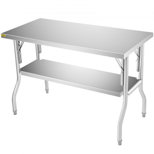 VEVOR Commercial Worktable Workstation 48x30 Inch Folding Commercial ...