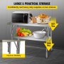 VEVOR Commercial Worktable Workstation 48x30 Inch Folding Commercial ...