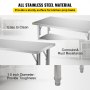 VEVOR Commercial Worktable Workstation 48x30 Inch Folding Commercial ...