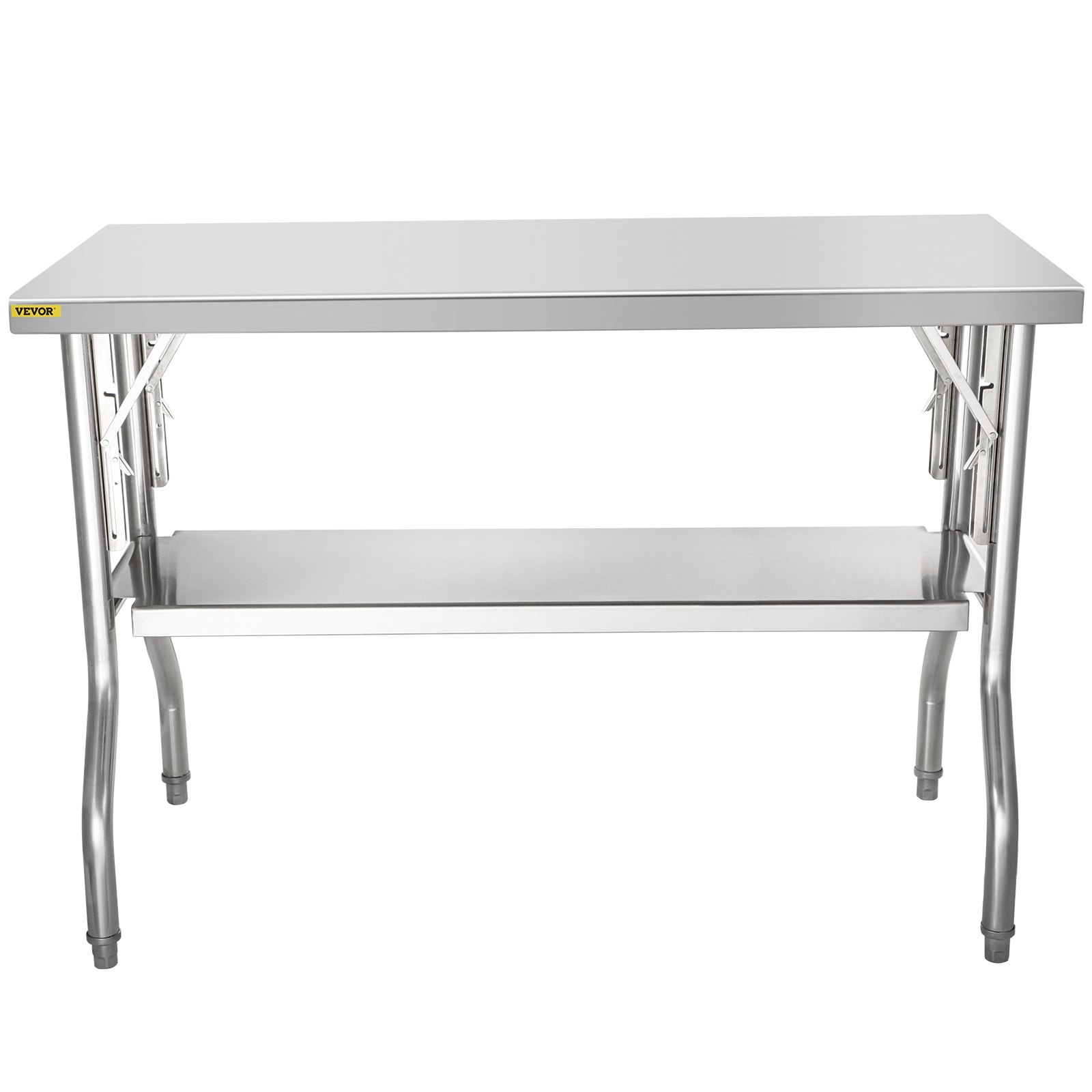 VEVOR Commercial Worktable Workstation 48 x 24 Inch Folding Commercial ...