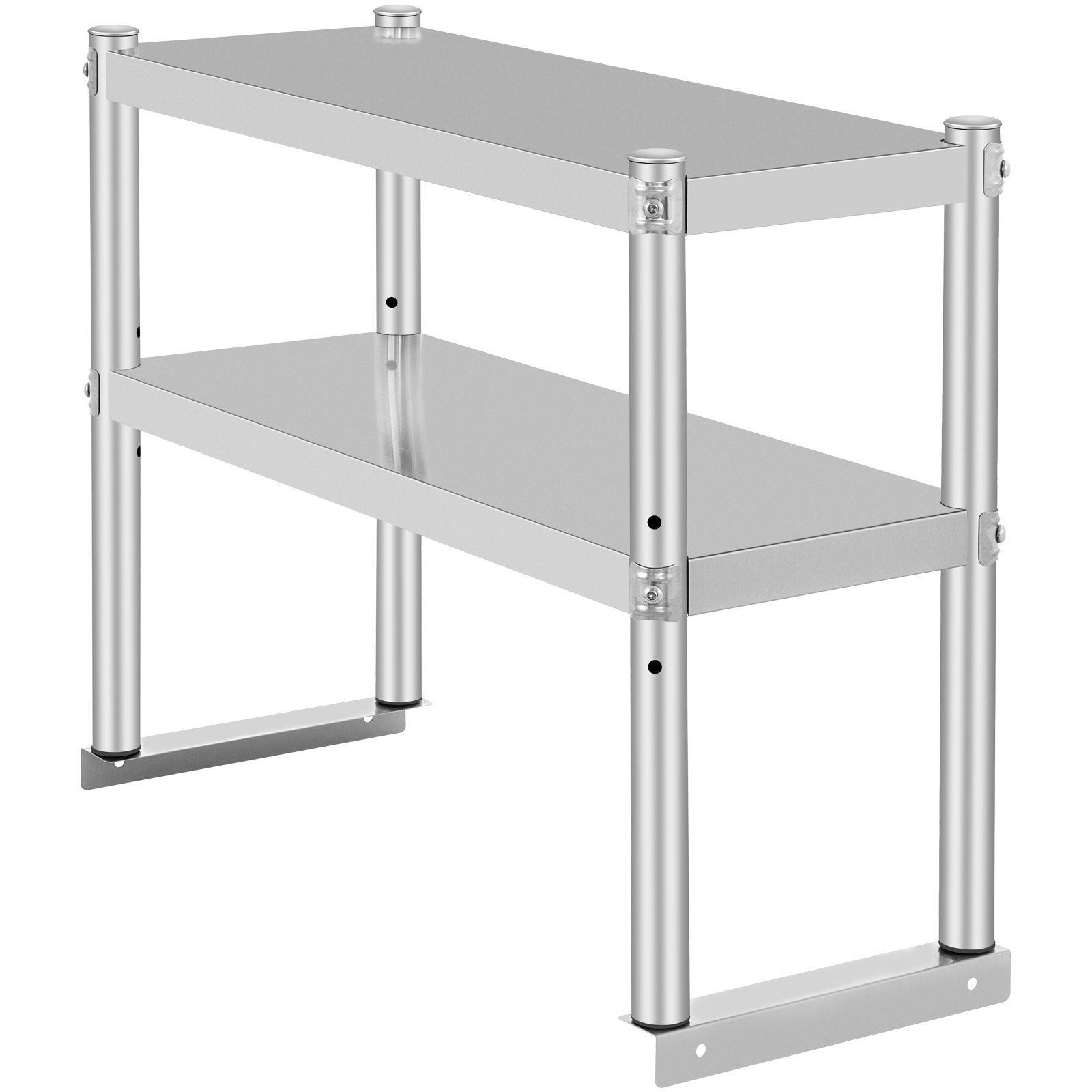 VEVOR Double Overshelf, Double Tier Stainless Steel Overshelf, 30 in. L ...