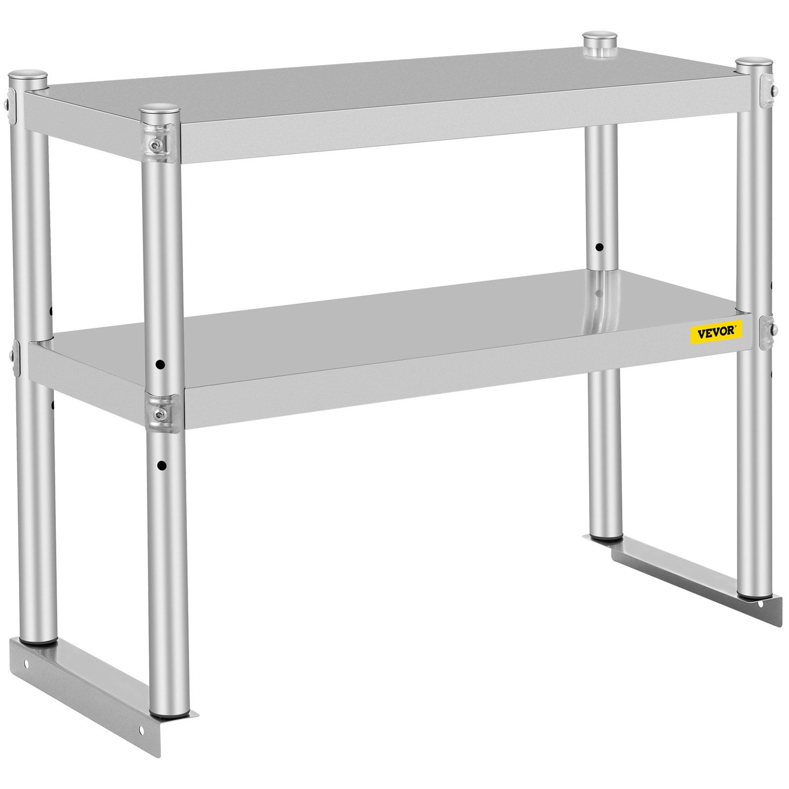 VEVOR Double Overshelf, Double Tier Stainless Steel Overshelf, 30 in. L ...