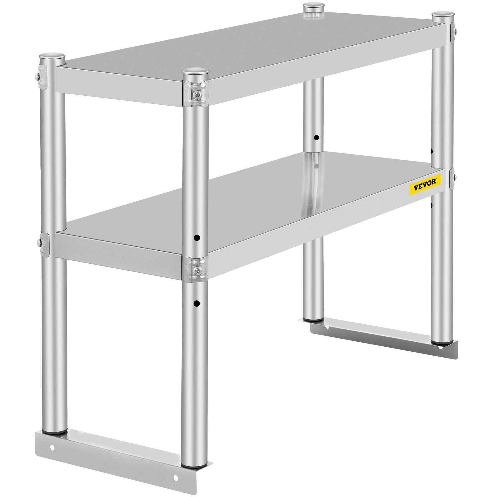 VEVOR Double Overshelf, Double Tier Stainless Steel Overshelf, 30 in. L ...