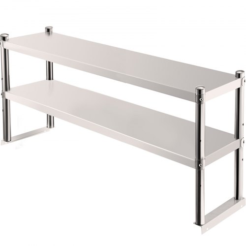 VEVOR Double Overshelf, Double Tier Stainless Steel Overshelf, 36 in ...