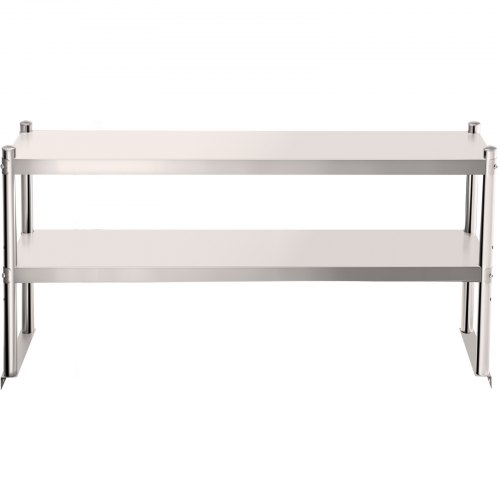 VEVOR Double Overshelf, Double Tier Stainless Steel Overshelf, 60 in ...