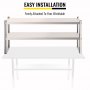 VEVOR Double Overshelf, Double Tier Stainless Steel Overshelf, 60 in ...