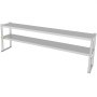VEVOR Double Overshelf, Double Tier Stainless Steel Overshelf, 72 in ...