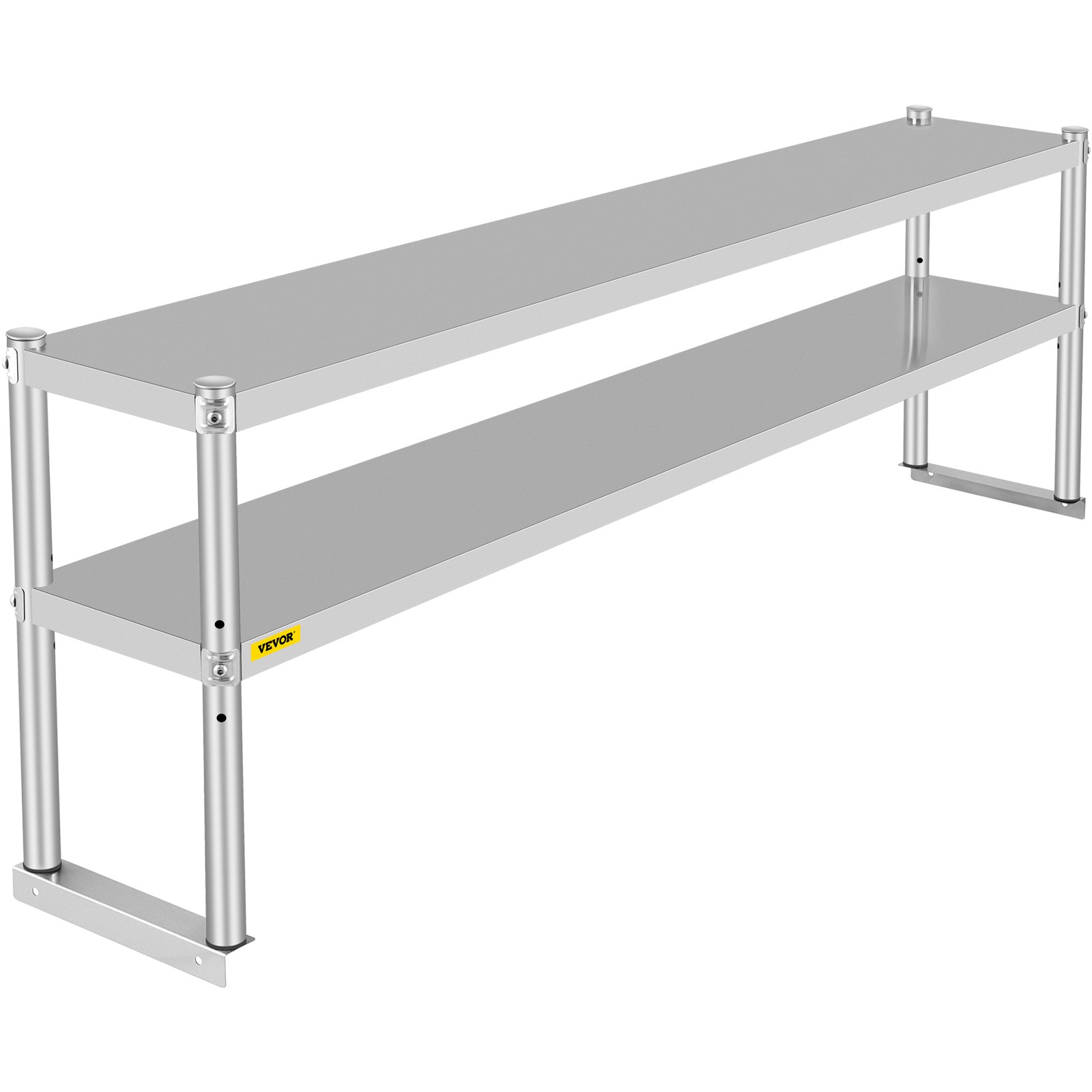 VEVOR VEVOR Double Overshelf Stainless Steel Overshelf 2-Tier 12" x 72 ...