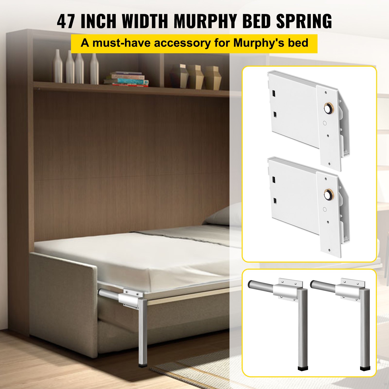 Murphy Wall Bed Spring Mechanism Hardware Kit 1.2m Bed Bed Legs 5 ...