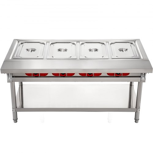 4-well Bain-marie Buffet Steamer Food Warmer Steam Table 2000w Buffet ...