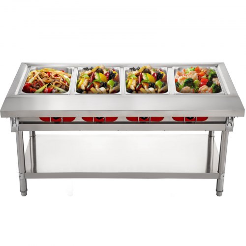 4-well Bain-marie Buffet Steamer Food Warmer Steam Table 2000w Buffet ...