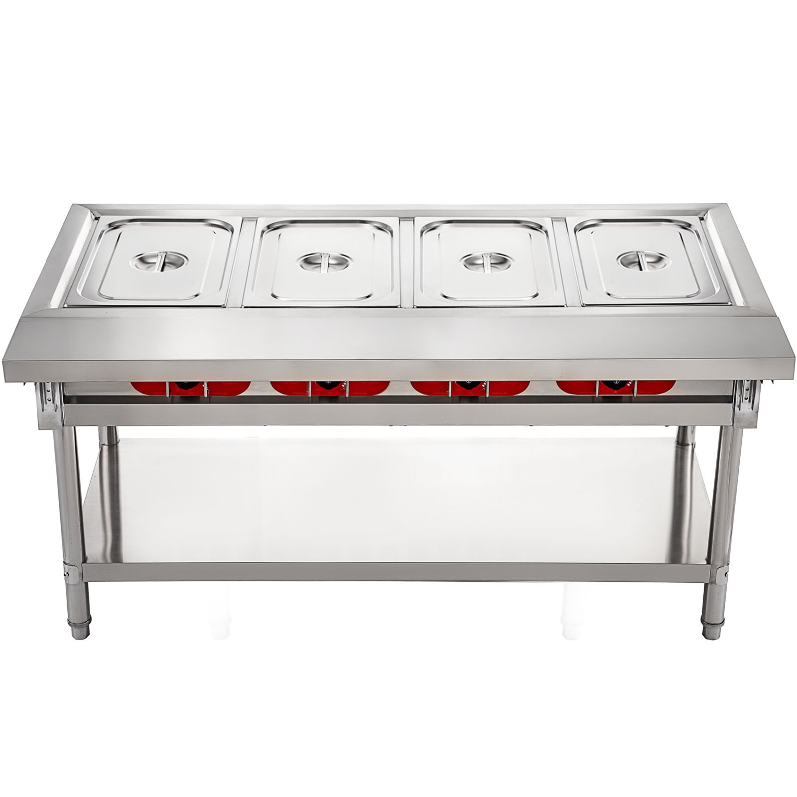 4-well Bain-marie Buffet Steamer Food Warmer Steam Table 2000w Buffet ...