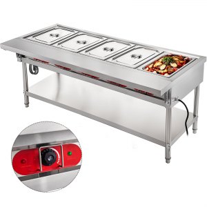 Food Warmer 5-pan Buffet Steam Table Bain Marie 3750w Restaurant ...