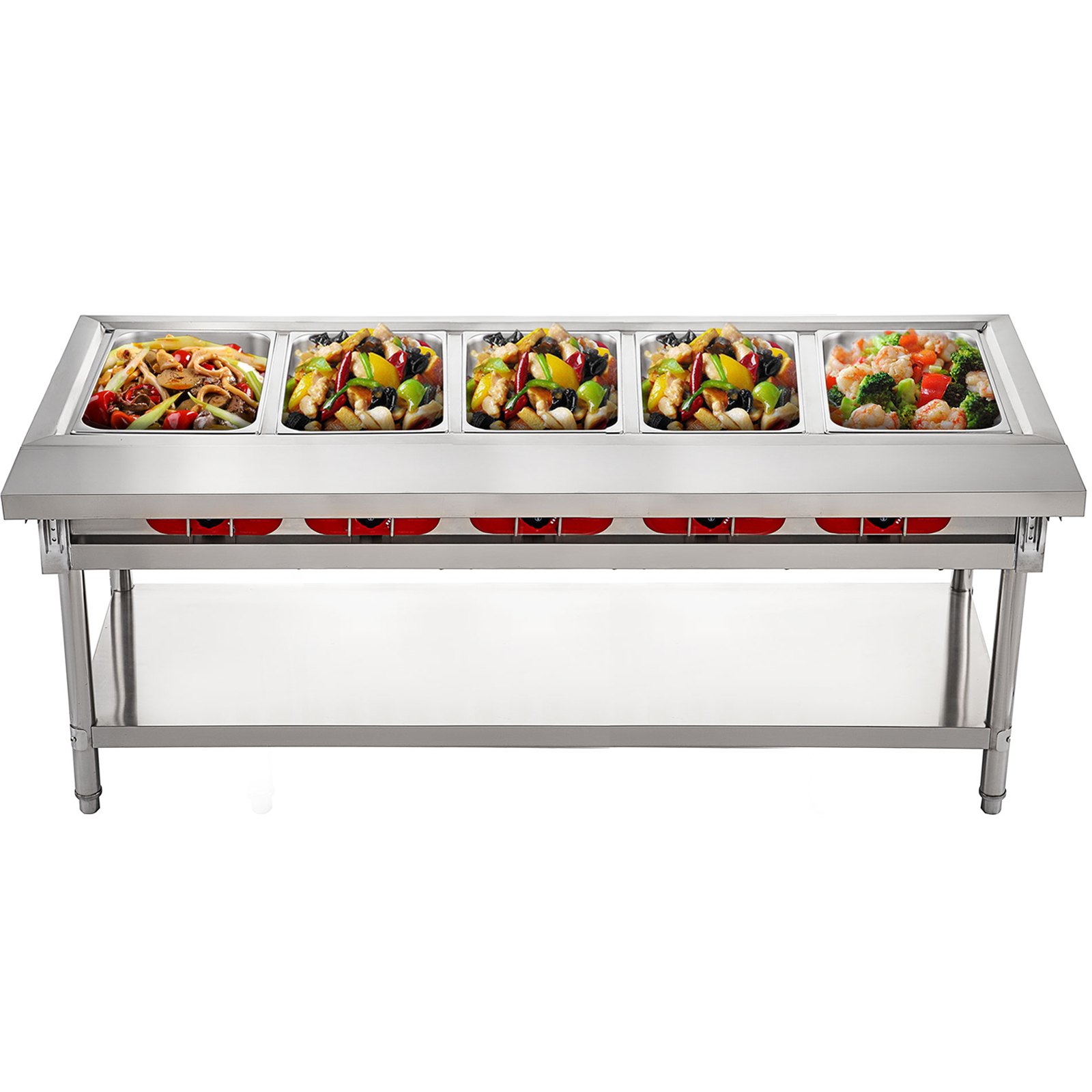 VEVOR Commercial Electric Food Warmer 5 Pot Steam Table Food Warmer 18 ...