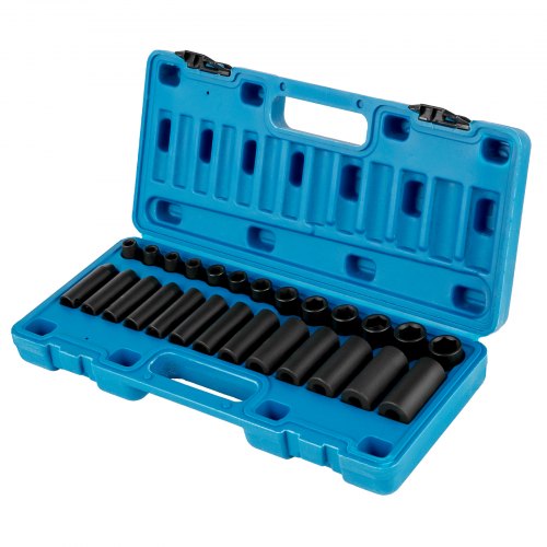 VEVOR Impact Socket Set 3/8 Inches 26 Piece Impact Sockets, Deep ...