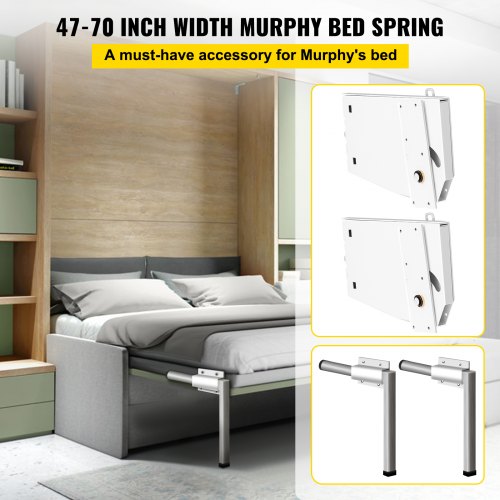 Murphy Wall Bed Springs Mechanism Hardware Kit White Durable King Or ...