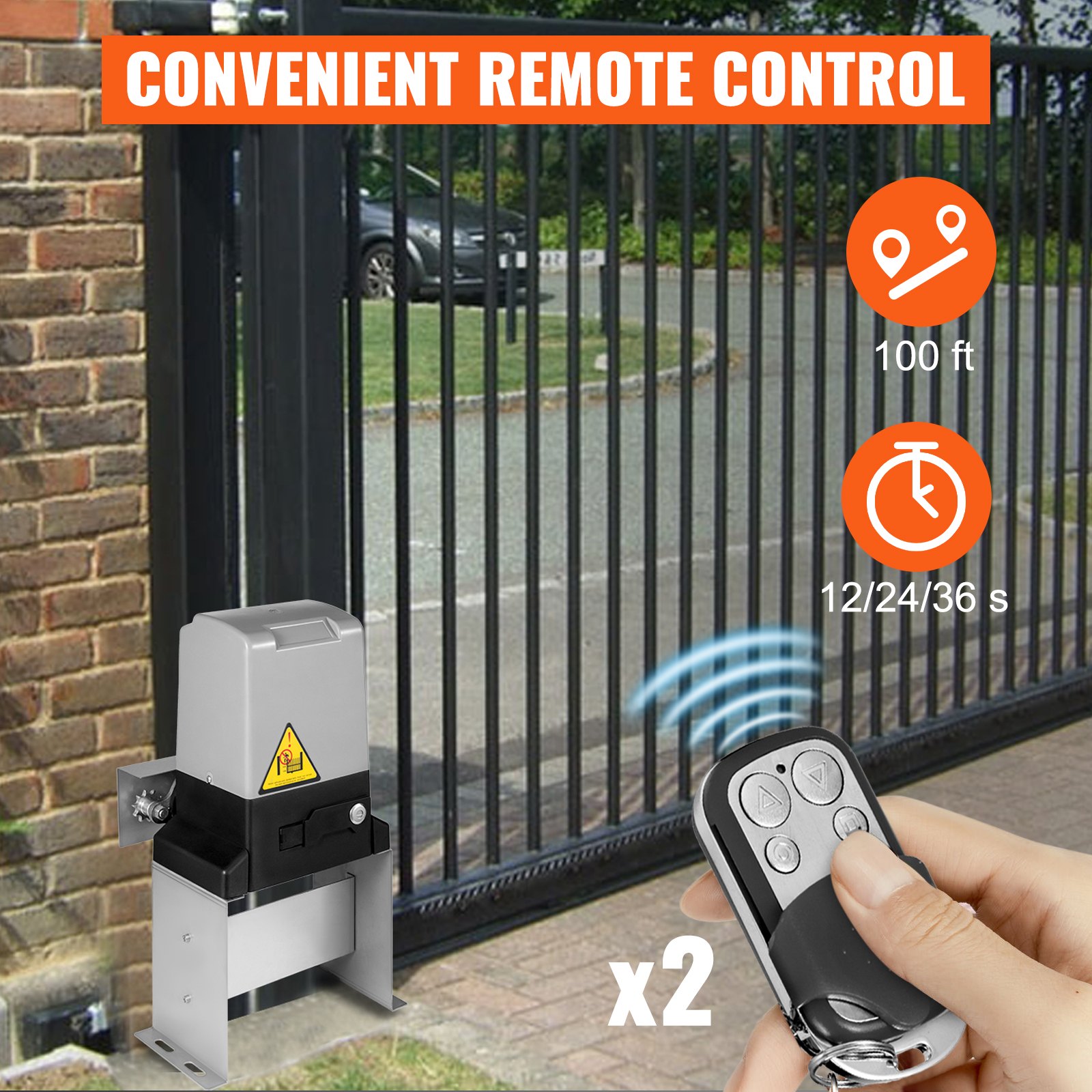 Vevor 3300lbs Automatic Sliding Gate Opener Driveway Operator Infrared ...
