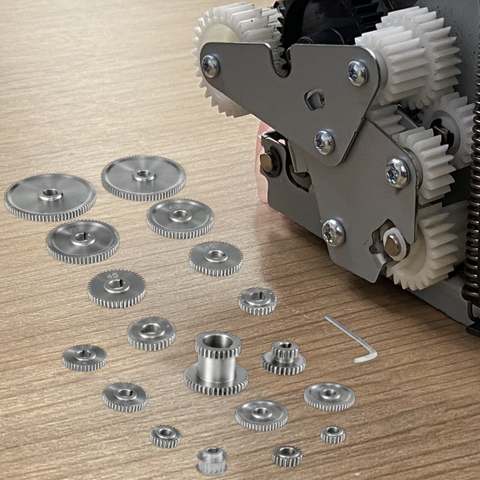 VEVOR 18pcs/Set CJ0618 Lathe Mini Lathe Gears Metal Cutting Machine ...