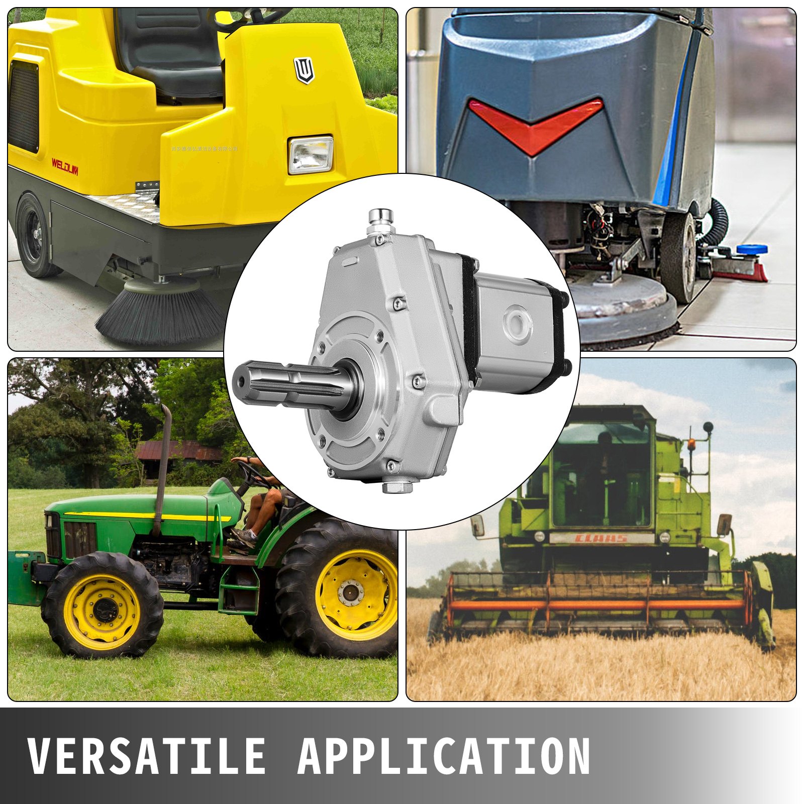 VEVOR PTO Pump 250 Bar Hydraulic PTO Pump 540rpm PTO Pumps with Gearbox ...