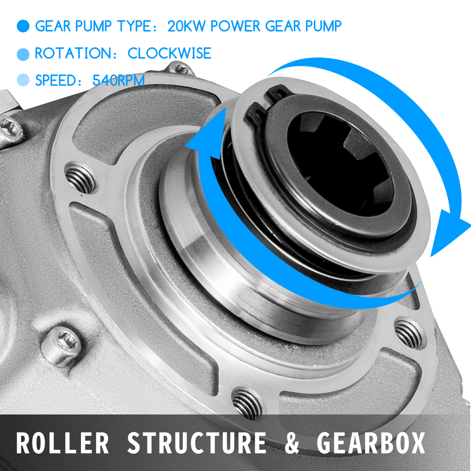 VEVOR Pto Pump Hydraulic Pto Pump Pto Gearbox Pump Displacement 60ccm ...