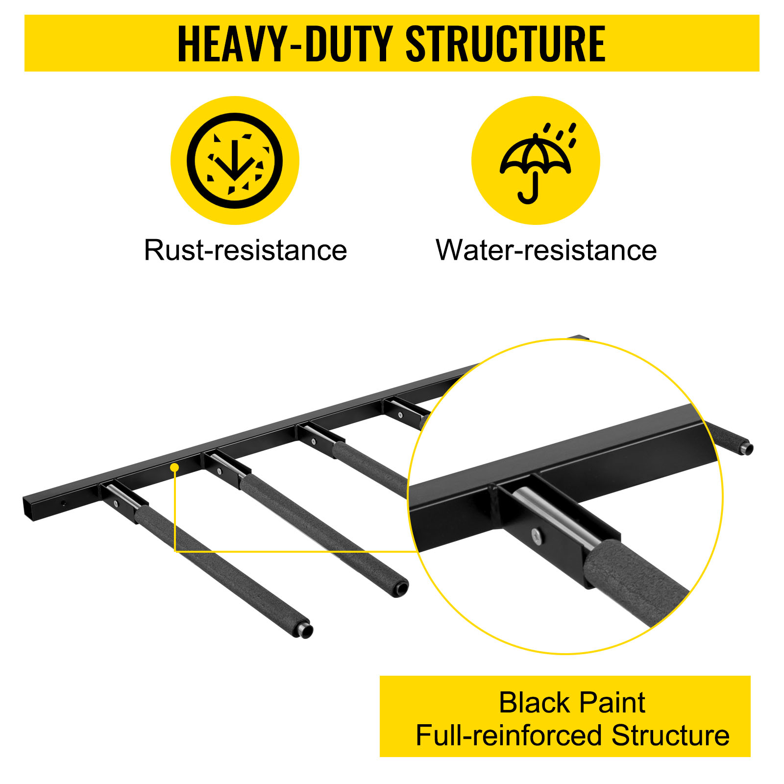 VEVOR Vertical Surfboard Rack, 6 Rods Paddle Board Storage Rack, 45 ...