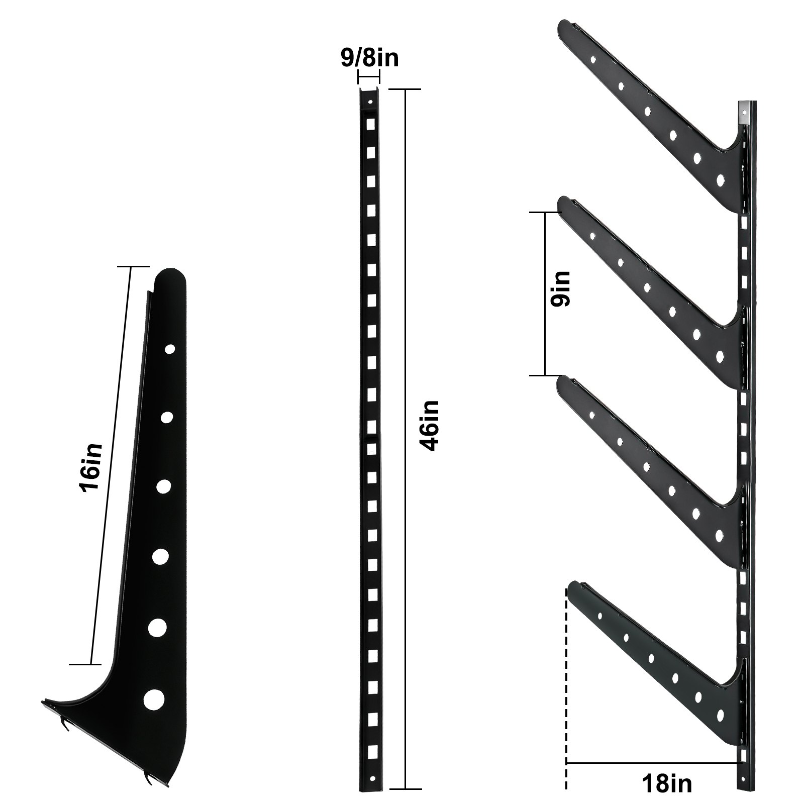 VEVOR Surfboard Rack, 4 Tiers Wakeboard Rack, 50lbs Capacity Surfboard ...