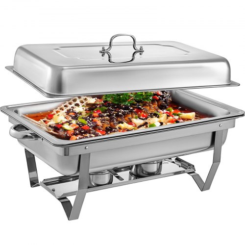 6 Pack Catering Stainless Steel Chafer Chafing Dish Sets 8qt Buffet ...
