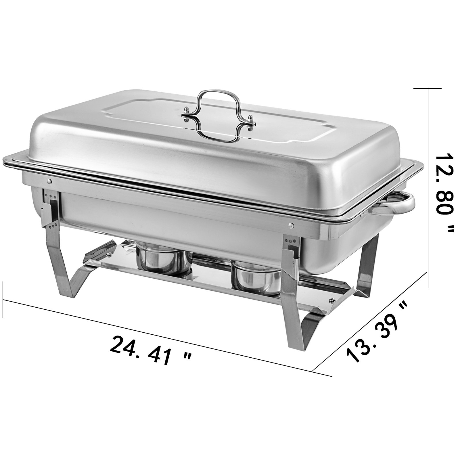 6 Pack Catering Stainless Steel Chafer Chafing Dish Sets 8qt Buffet ...