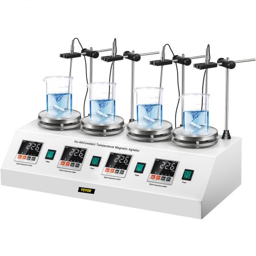 4 Units Heads Digital Thermostatic Magnetic Stirrer Hot Plate Mixer W ...